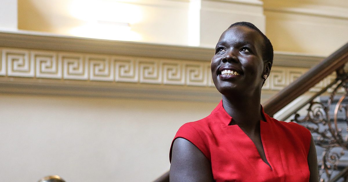 Nyadol Nyuon for Officeworks Case Study | Saxton Speakers